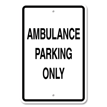 No Parking Signs | Emergency Vehicle Only | signmojo.com