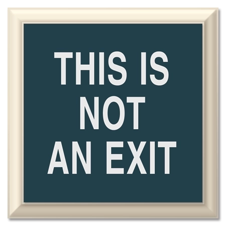 Not An Exit Sign | Not An Exit Door Signage | signmojo.com